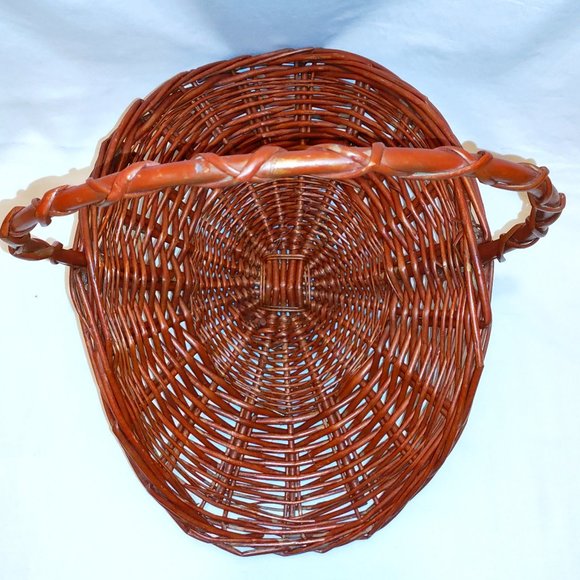 Accents | Vintage Large Oval Hand Woven Rattan Wicker Basket For Flower ...